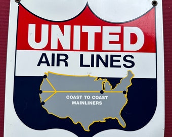 United Airlines Sign Boeing Display Airport Sign 24in - Etsy