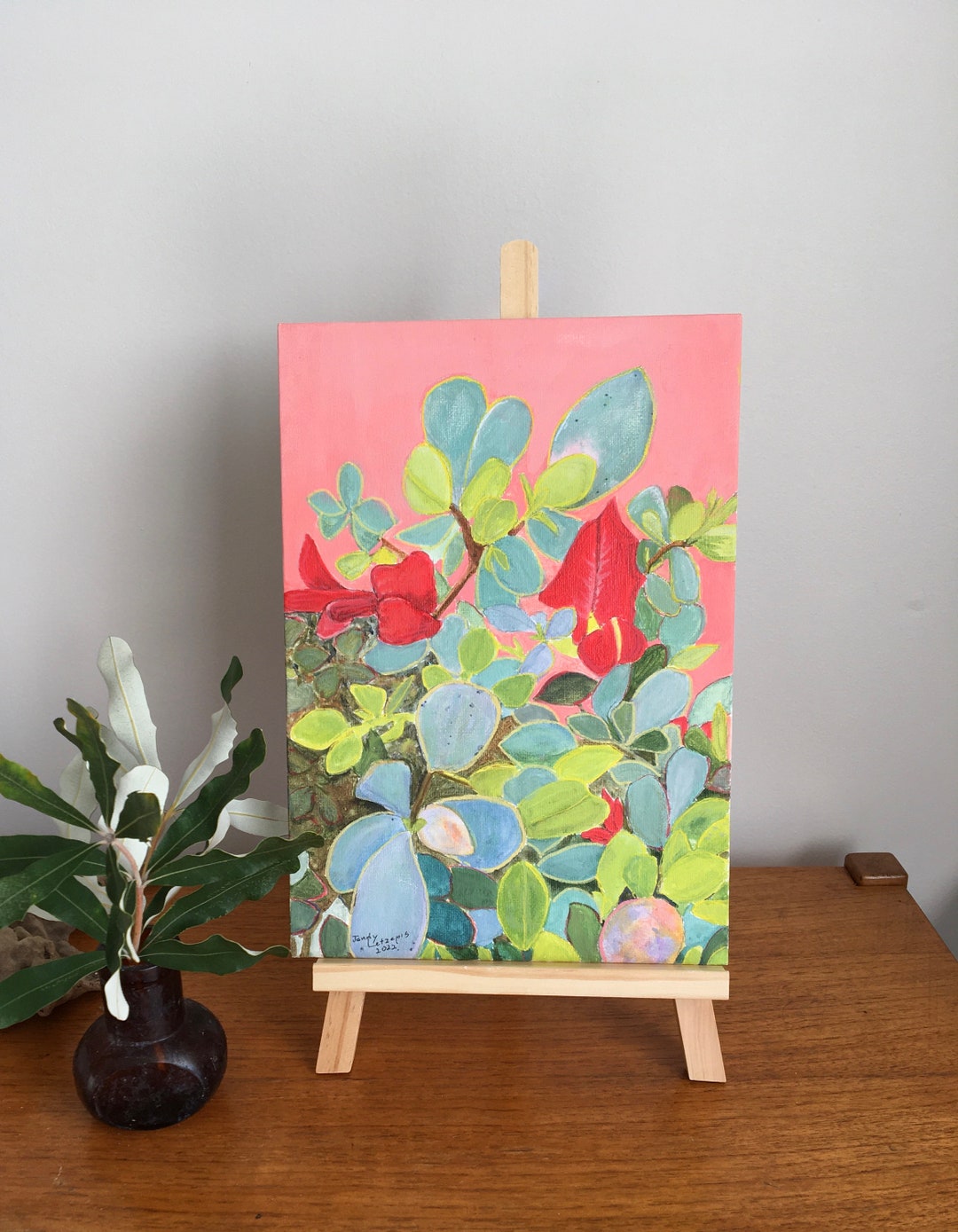 Bush Beauty. Australian Native Shrub Acrylic Painting - Etsy