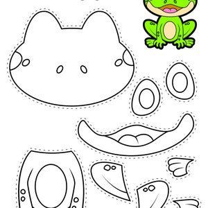 Pond Animal Craft Card | Color, Cut and Paste Art Activities for Kids ...