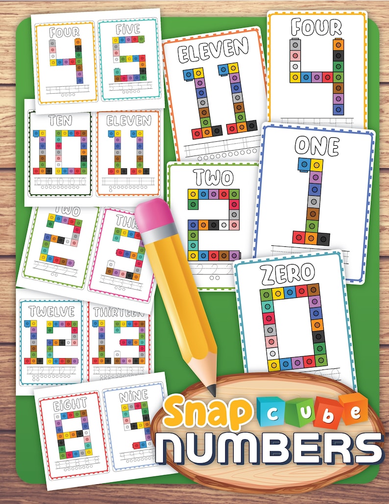 Aprenda los números del 0 al 20 con tarjetas Snap - Etsy México