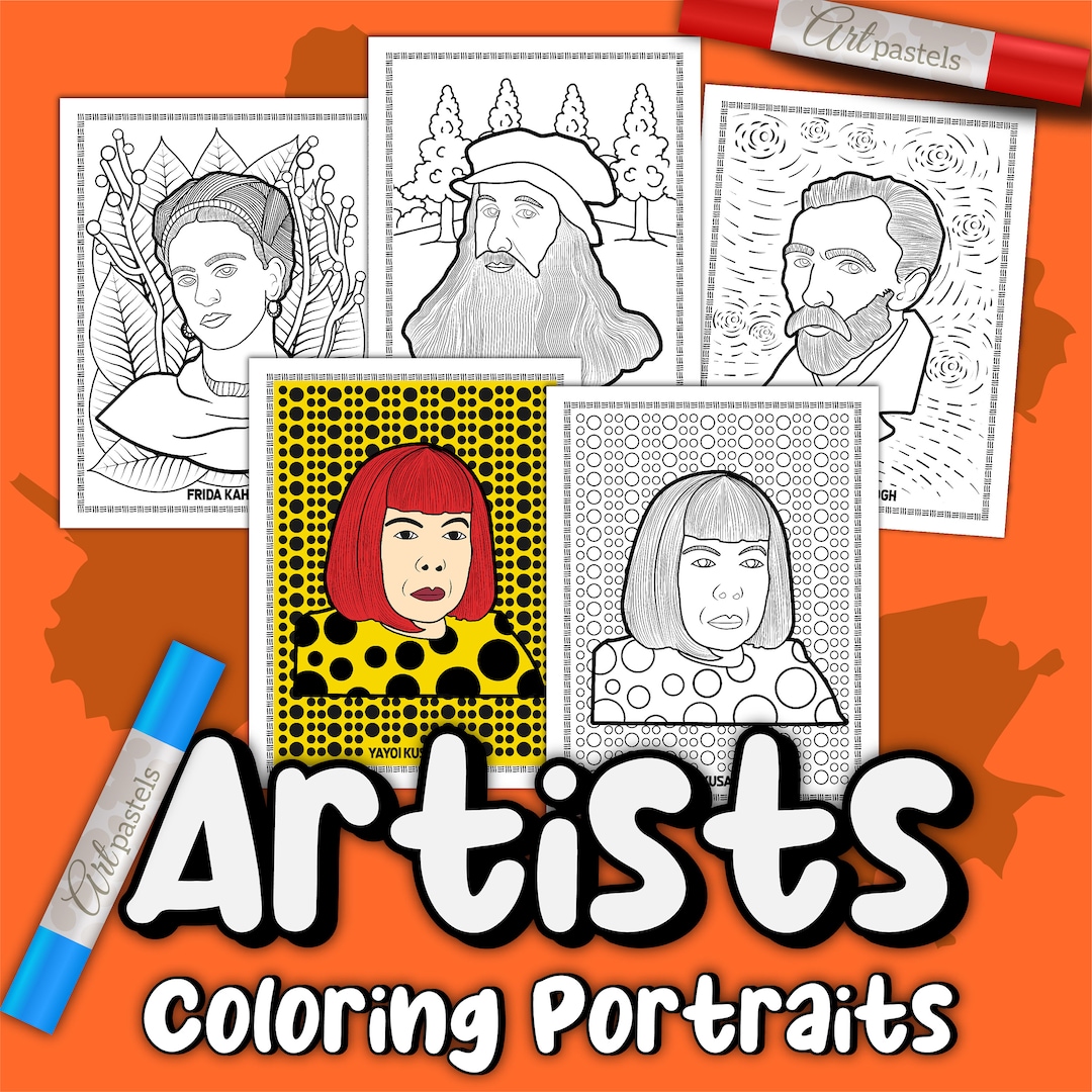 Famous Artists Coloring Pages - Etsy