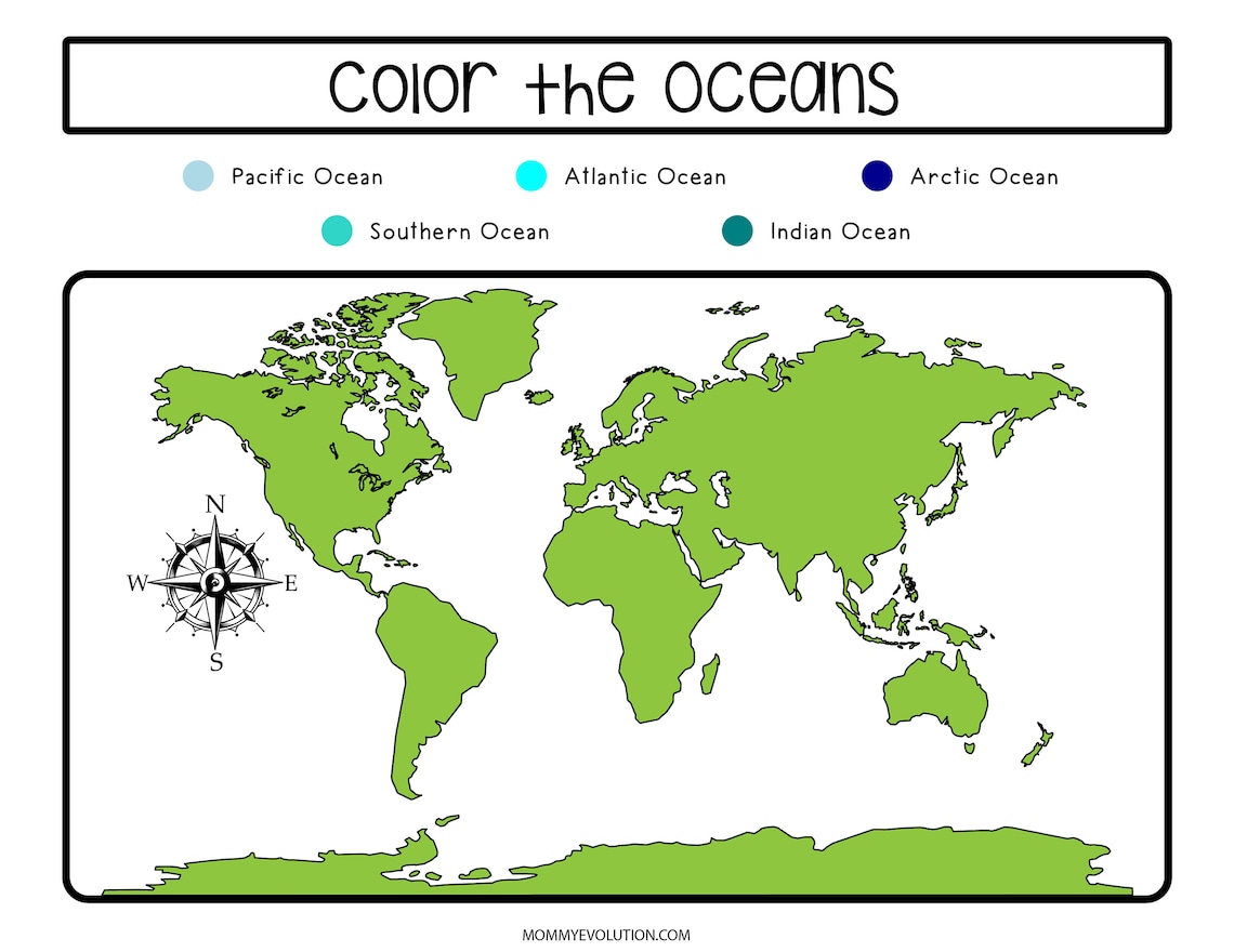 7 Continents Worksheets for Kids | Coloring and Information Pages - Etsy