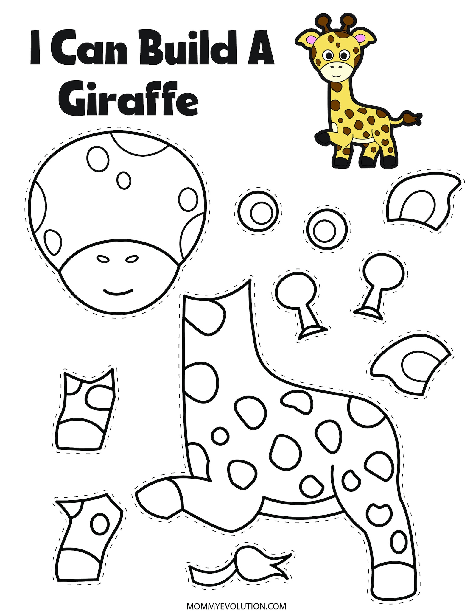 Zoo Animals Printable Craft Cards | Color, Cut and Paste Art Project ...