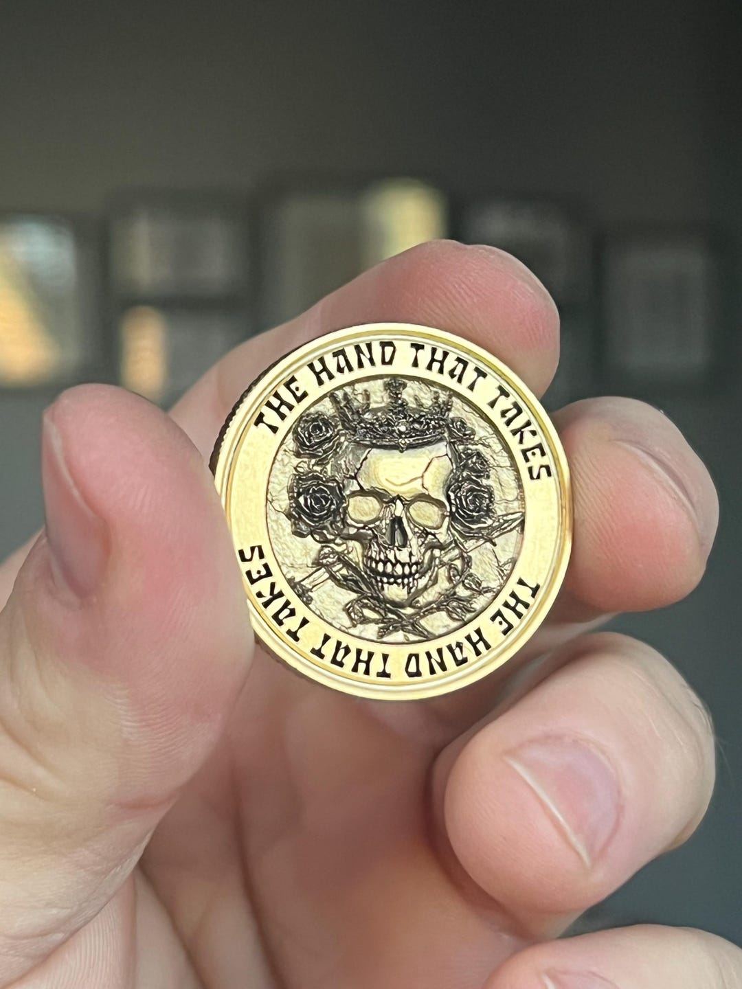 DND Metal Coin | Hand That Gives & Takes, Role Playing - Etsy