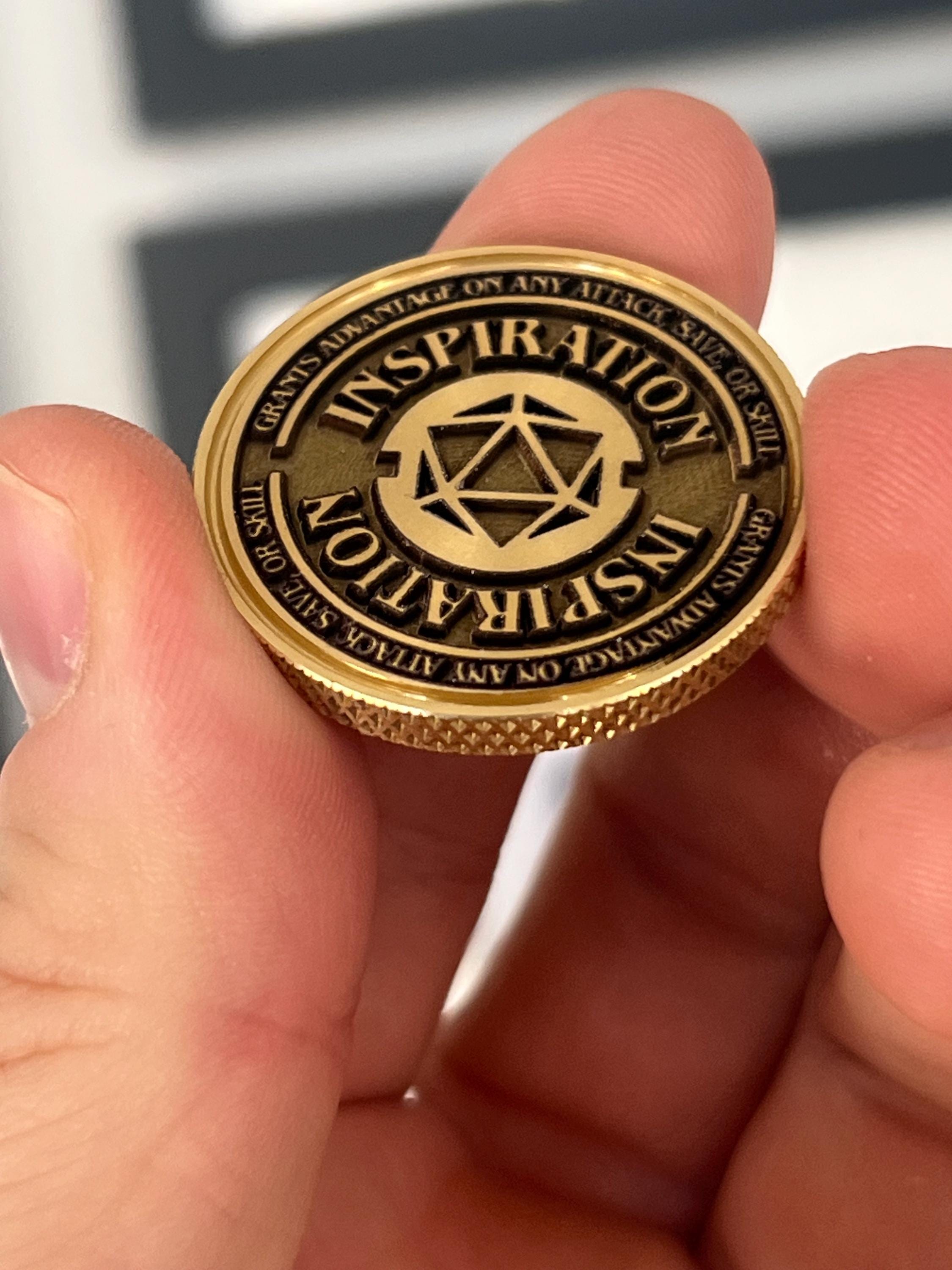 Dnd 5e Inspiration Token | Metal Customizable Token for Dnd Campaign ...
