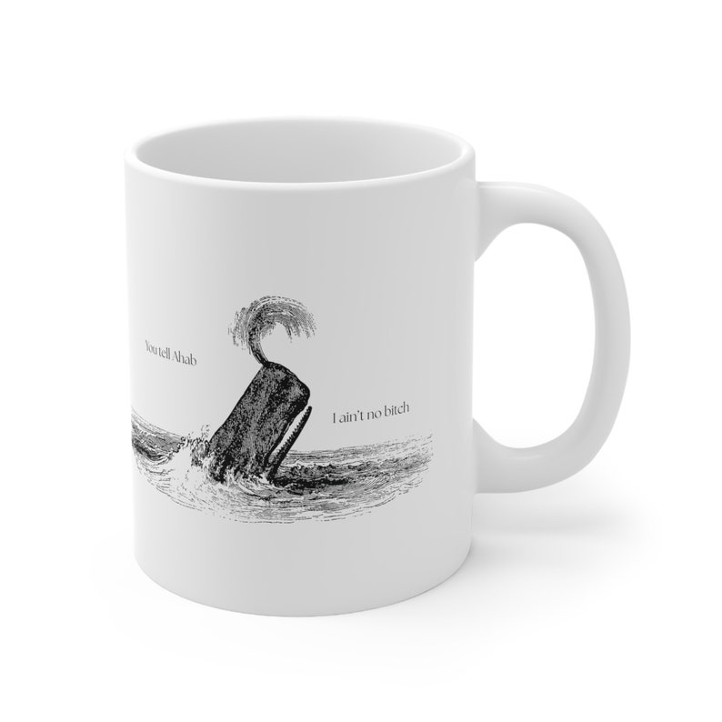 Moby Dick Inspired Sperm Whale Coffee Mug Literary Humor for English ...