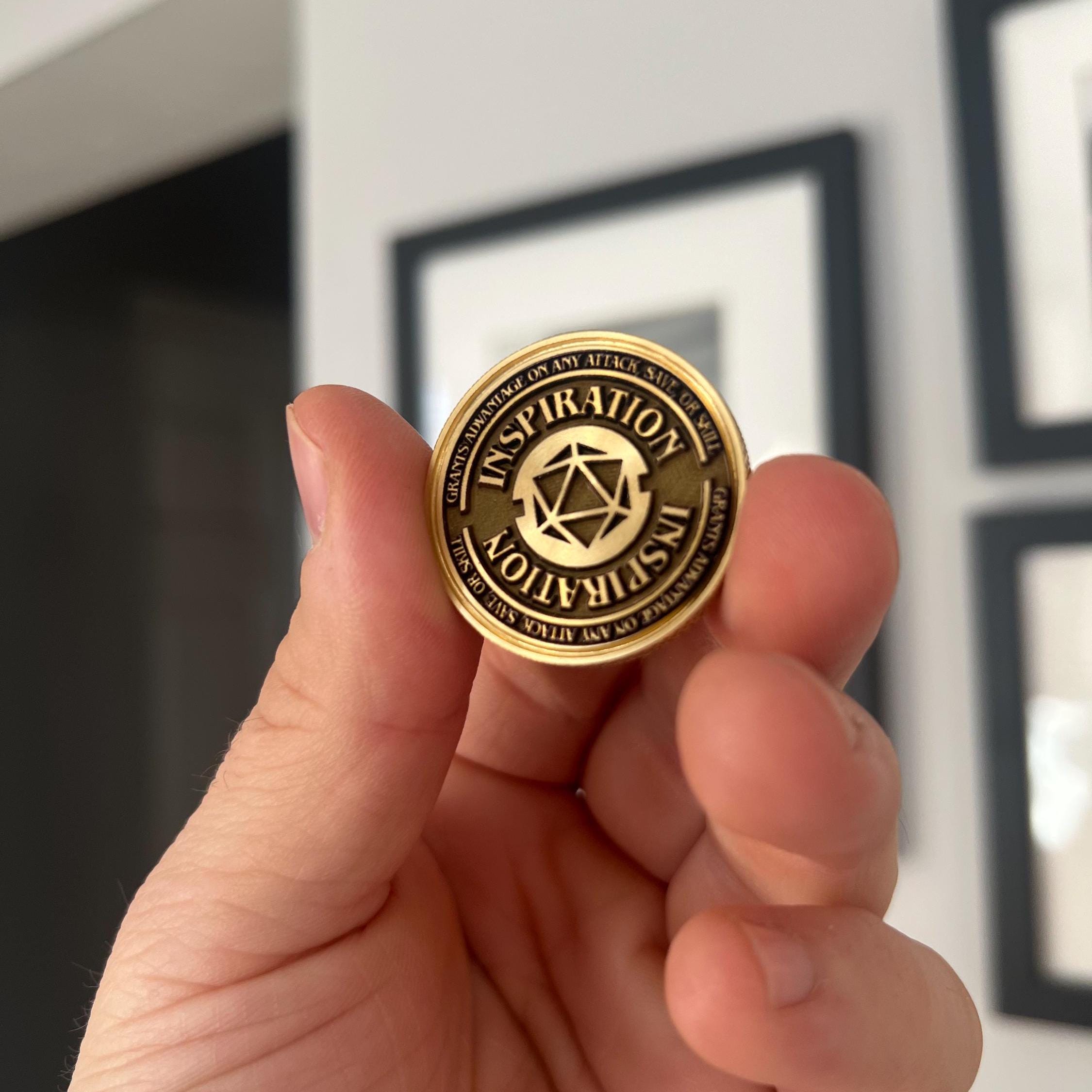 Dnd 5e Inspiration Token | Metal Customizable Token for Dnd Campaign ...
