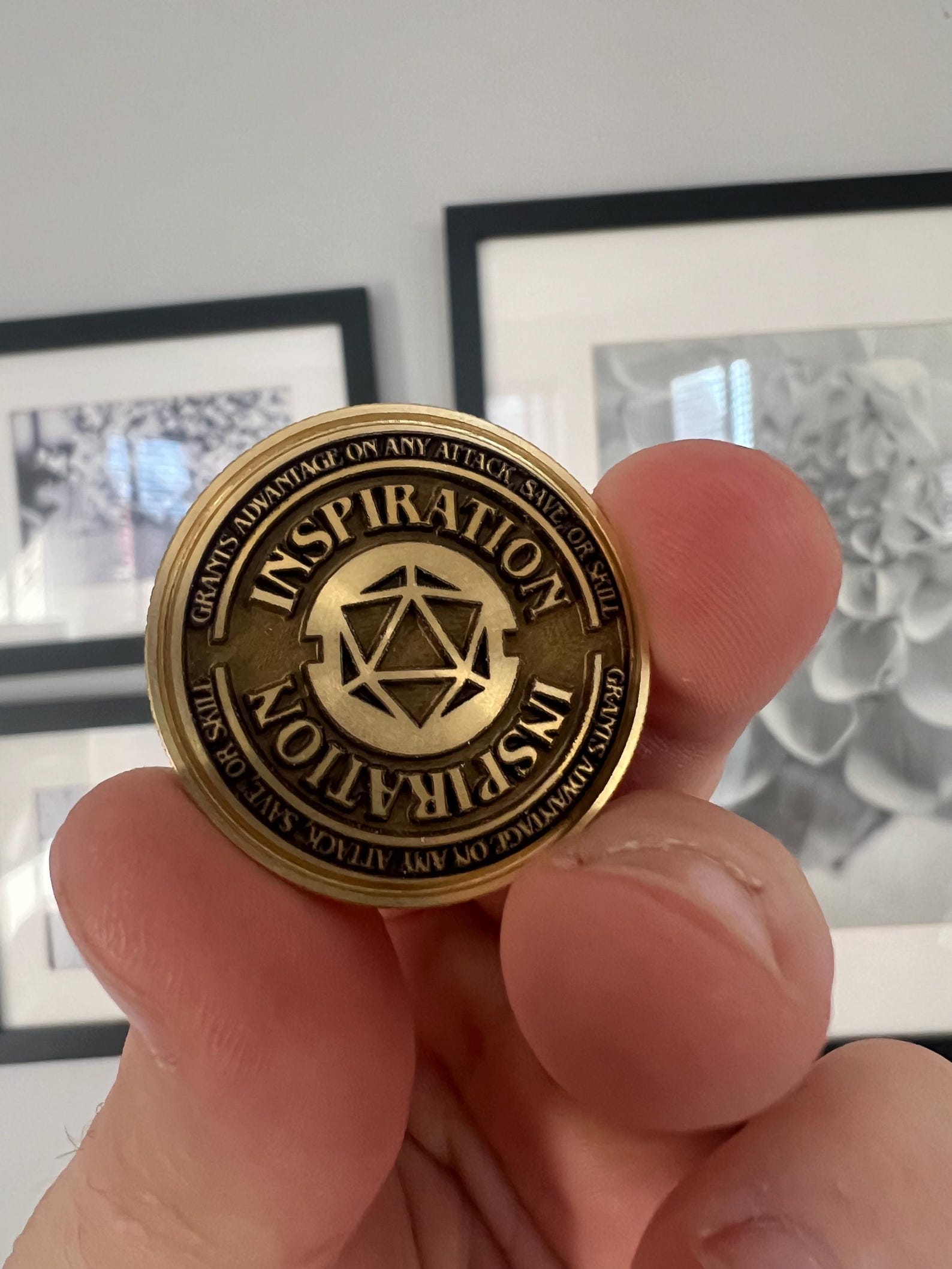 D&D Inspiration Metal Token | 5e Campaign Gift - Etsy