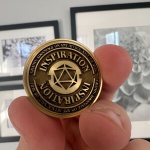 Dnd 5e Inspiration Token | Metal Customizable Token for Dnd Campaign ...