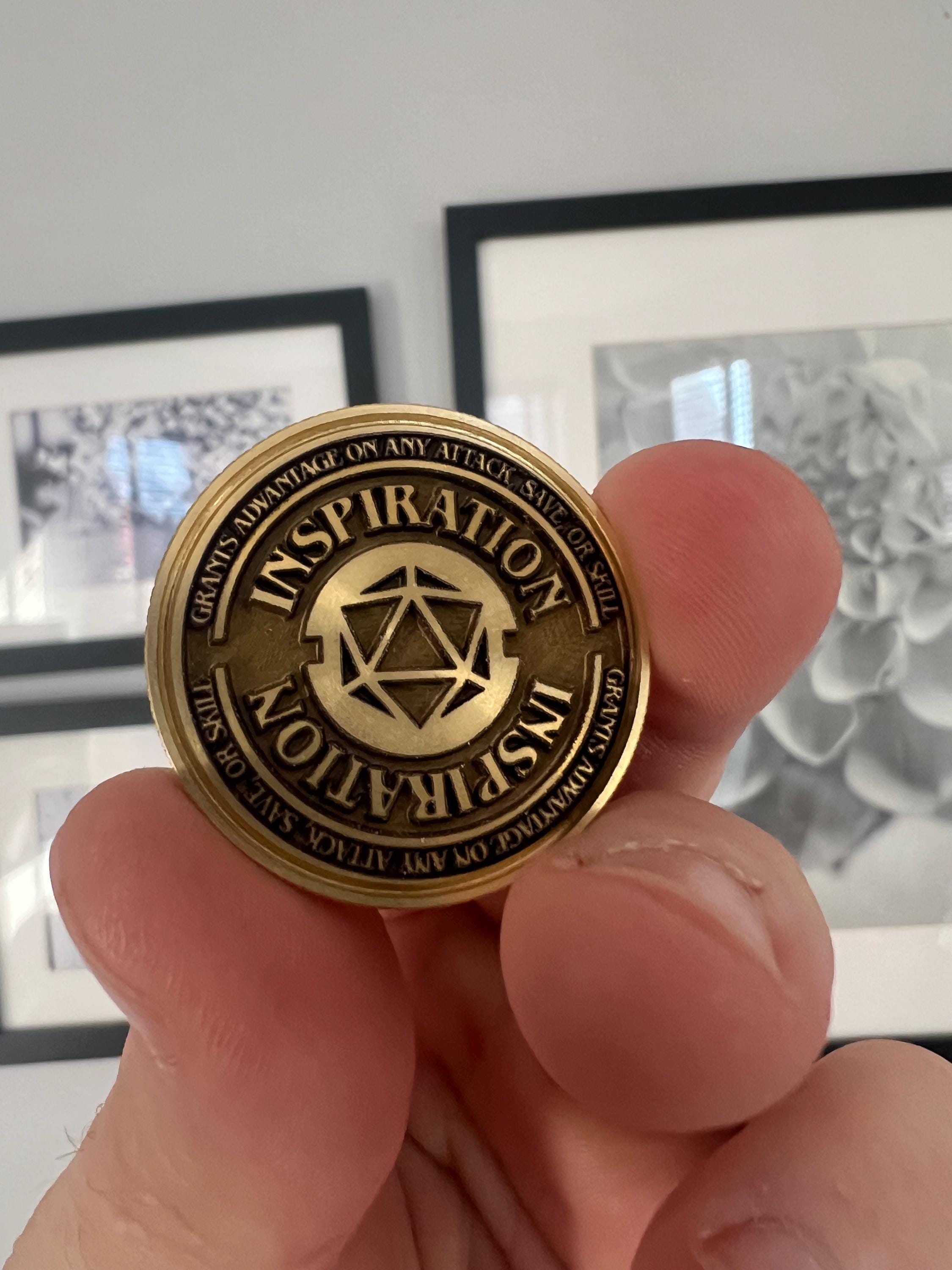Dnd 5e Inspiration Token | Metal Customizable Token for Dnd Campaign ...