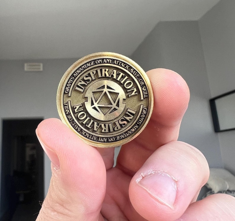 Dnd 5e Inspiration Token | Metal Customizable Token for Dnd Campaign ...