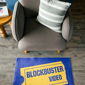 Blockbuster Video Rug, Retro Style VHS Movie Lovers, 90s Nostalgia ...