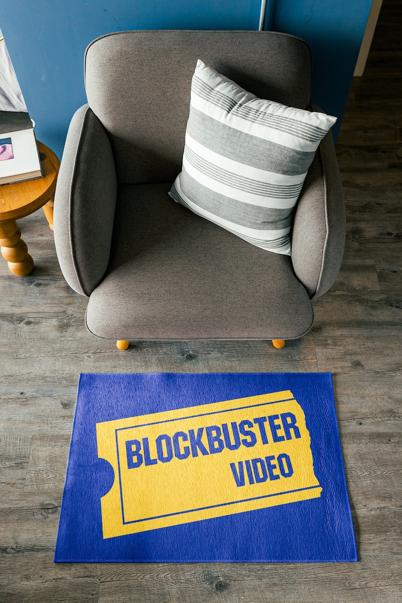 Blockbuster Video Rug, Retro Style VHS Movie Lovers, 90s Nostalgia ...
