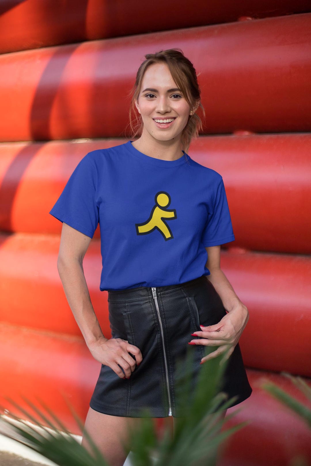 AOL Running Logo Unisex T-shirt, Instant Messenger, AIM Buddy, 90s ...