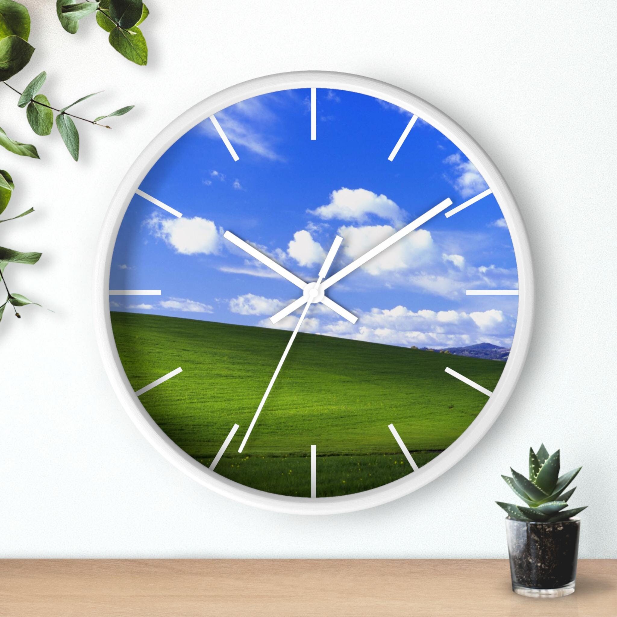 Bliss Windows XP Wall Clock, Art Wall Decor Decor, House Gift, 90s ...