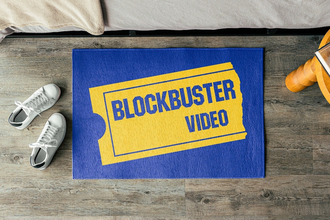 Blockbuster Video Rug, Retro Style VHS Movie Lovers, 90s Nostalgia ...