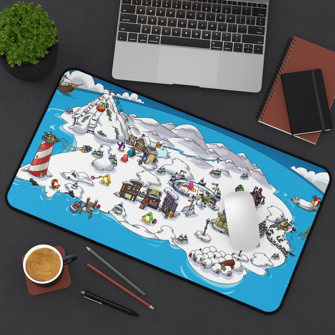 Club Penguin Map Mousepad | 3 Sizes | 90s 2000s Nostalgia Gift, 2000s ...