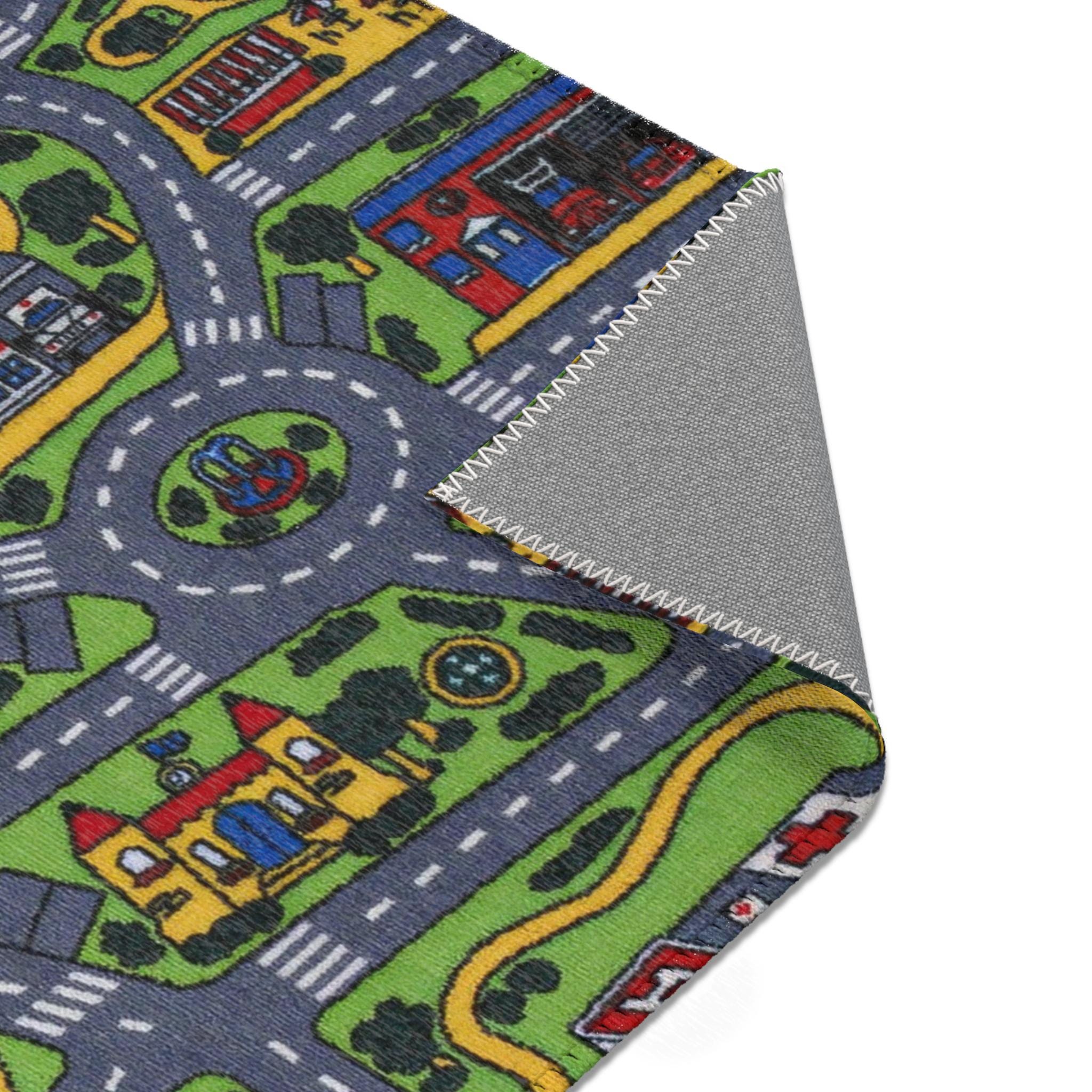 City Carpet Nostalgia Rug, 90s City Carpet, Toy Car Rug, Kids Play Car ...