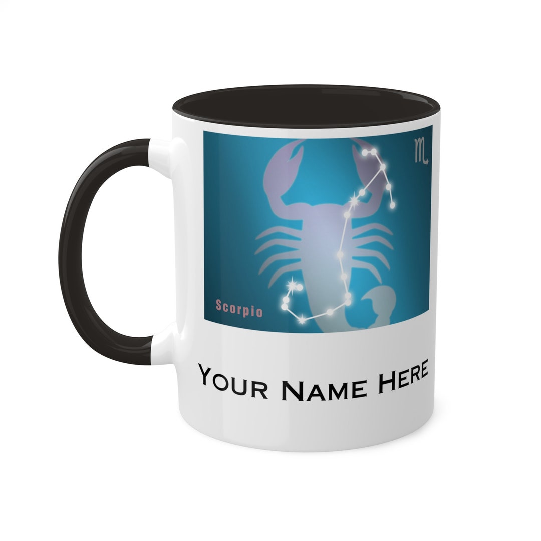 Scorpio Mug, Scorpio Cup, Personalized Scorpio Mug, Scorpio Birthday ...