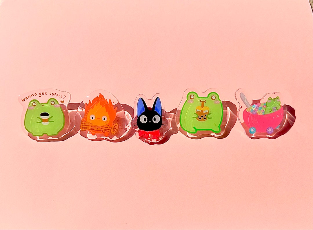 Acrylic Pins | Frog, Ghibili, Jiji Pin, Water Proof, 1.5in-1.5/1inch - Etsy