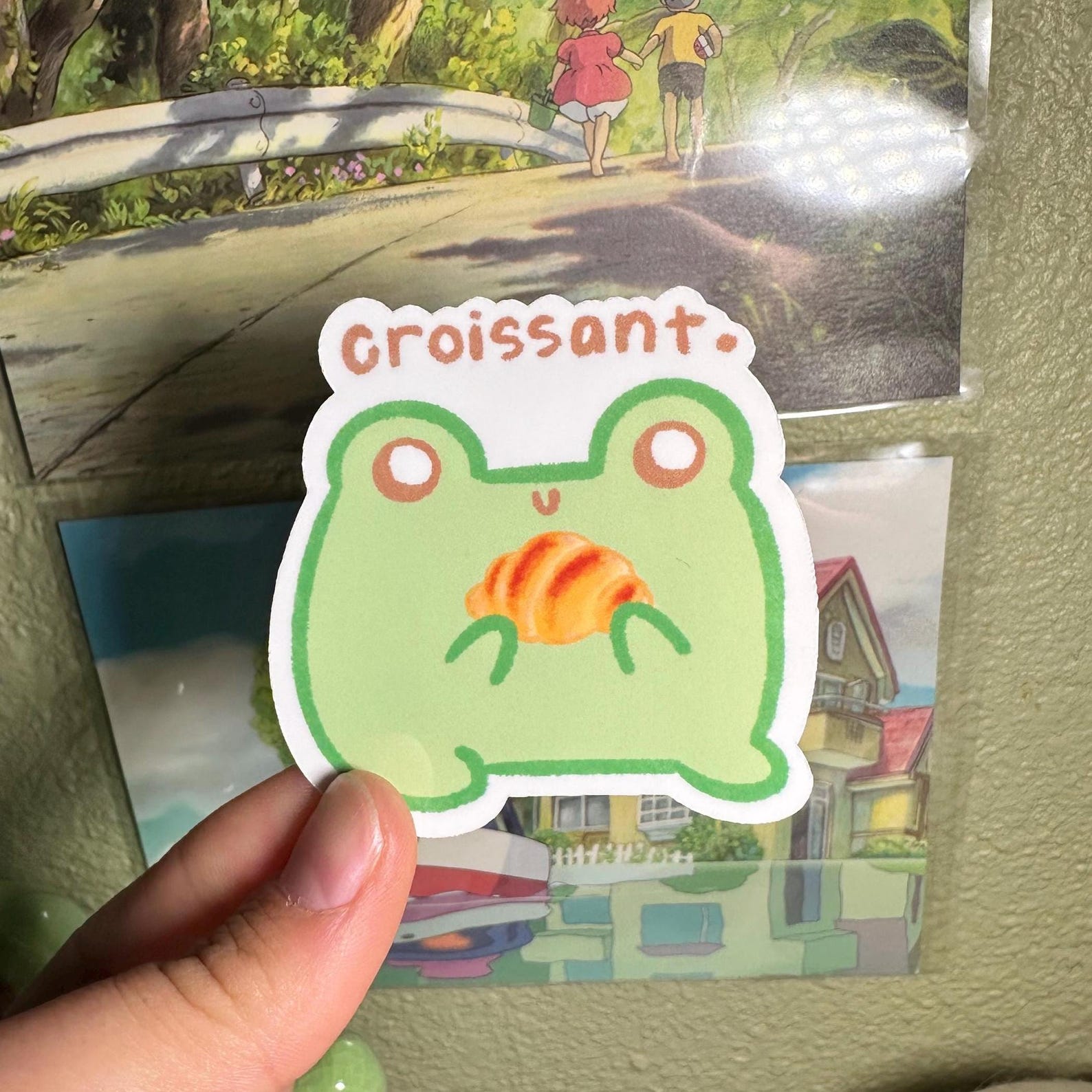 French Breakfast Frog Stickers | Croissant Sticker, Breakfast Sticker ...
