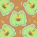 Boba Frog Sticker Cute Stickers , Cute Frog Sticker, Water-resistant ...