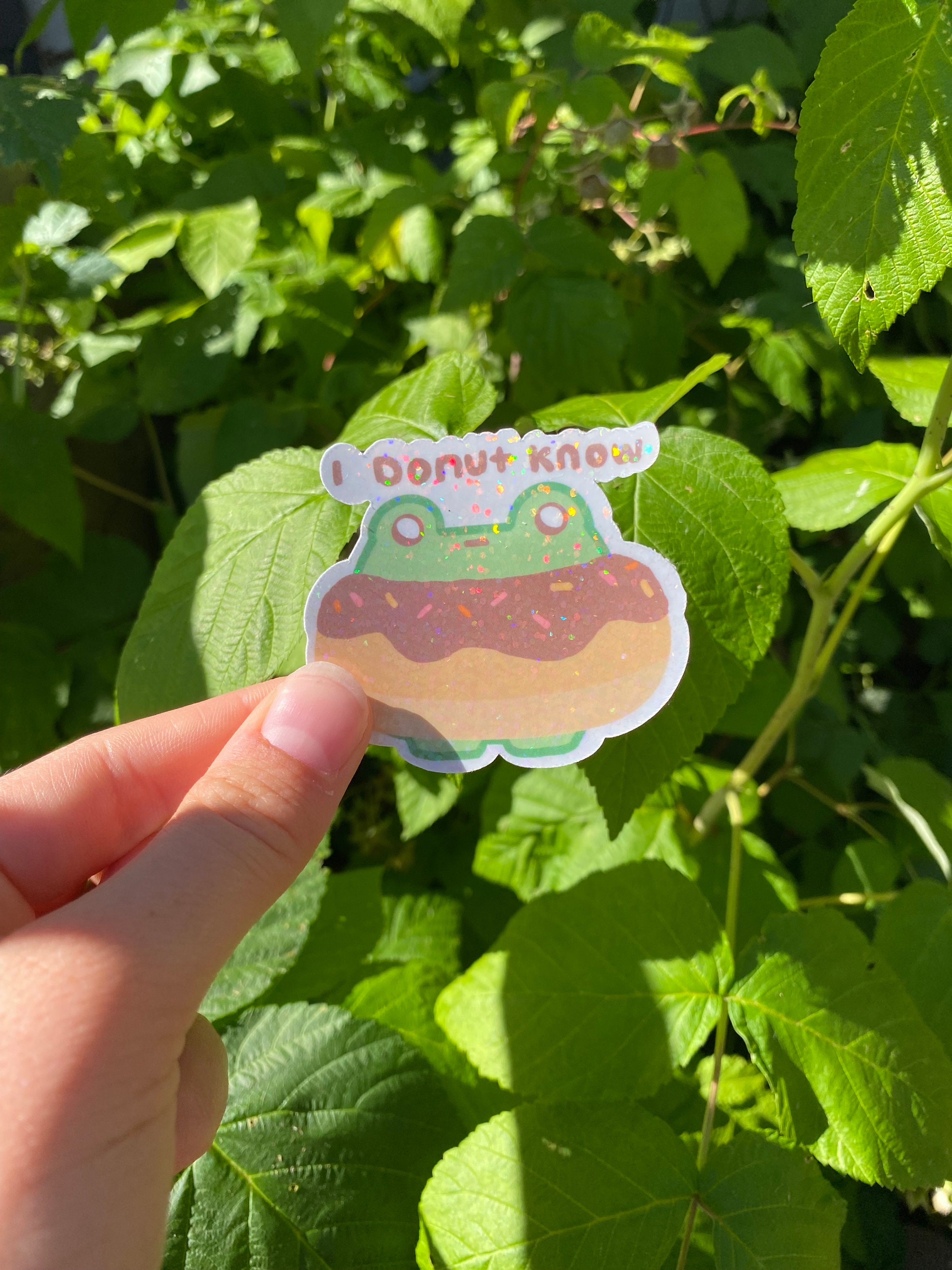 Donut Frog Sticker Dessert Sticker, Cute Frog Sticker, Donut Sticker ...