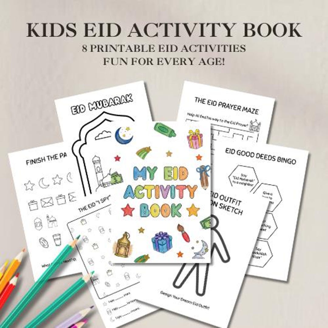 Printable Eid Activity Pack for Kids | Islamic Games, Puzzles, Coloring ...