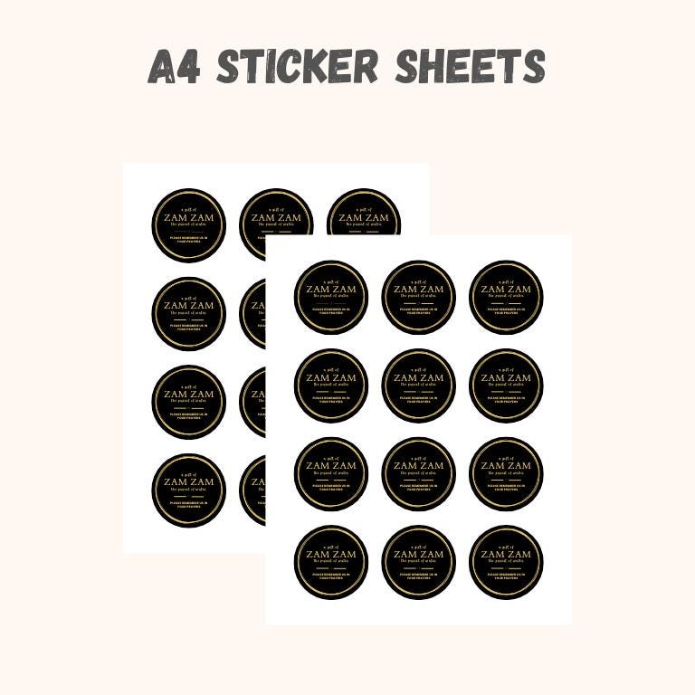 Zam Zam Water Gift Labels: Islamic Event Stickers (PNG, PDF Digital ...