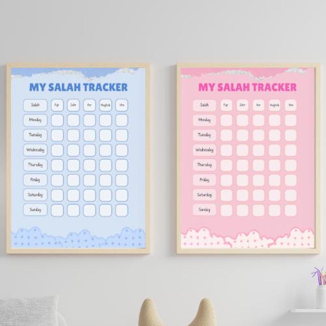 Kids Salah Tracker Printable, Islamic Prayer Chart, Muslim Homeschool ...