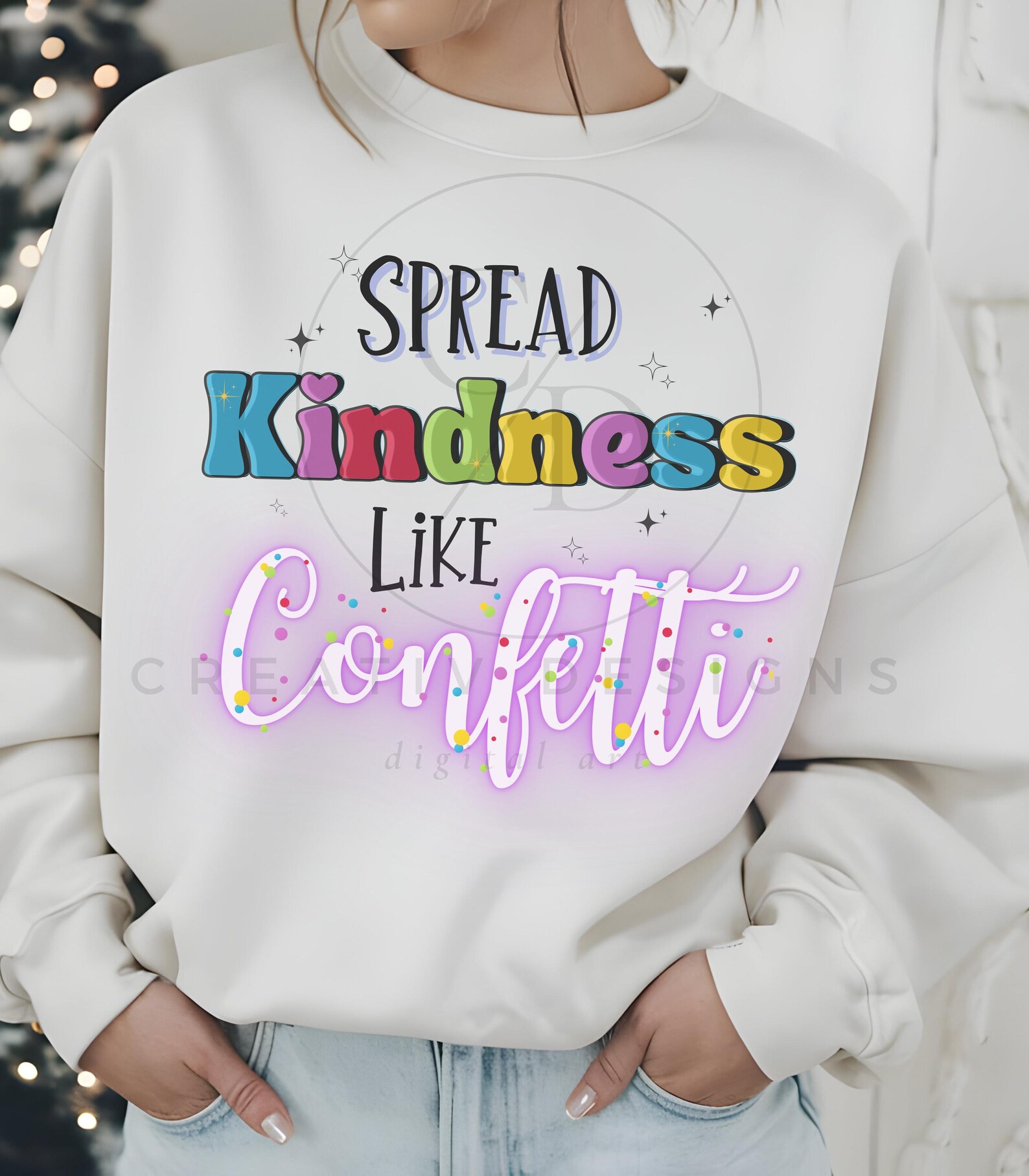 Spread Kindness Like Confetti PNG: Inspirational Quote (digital ...