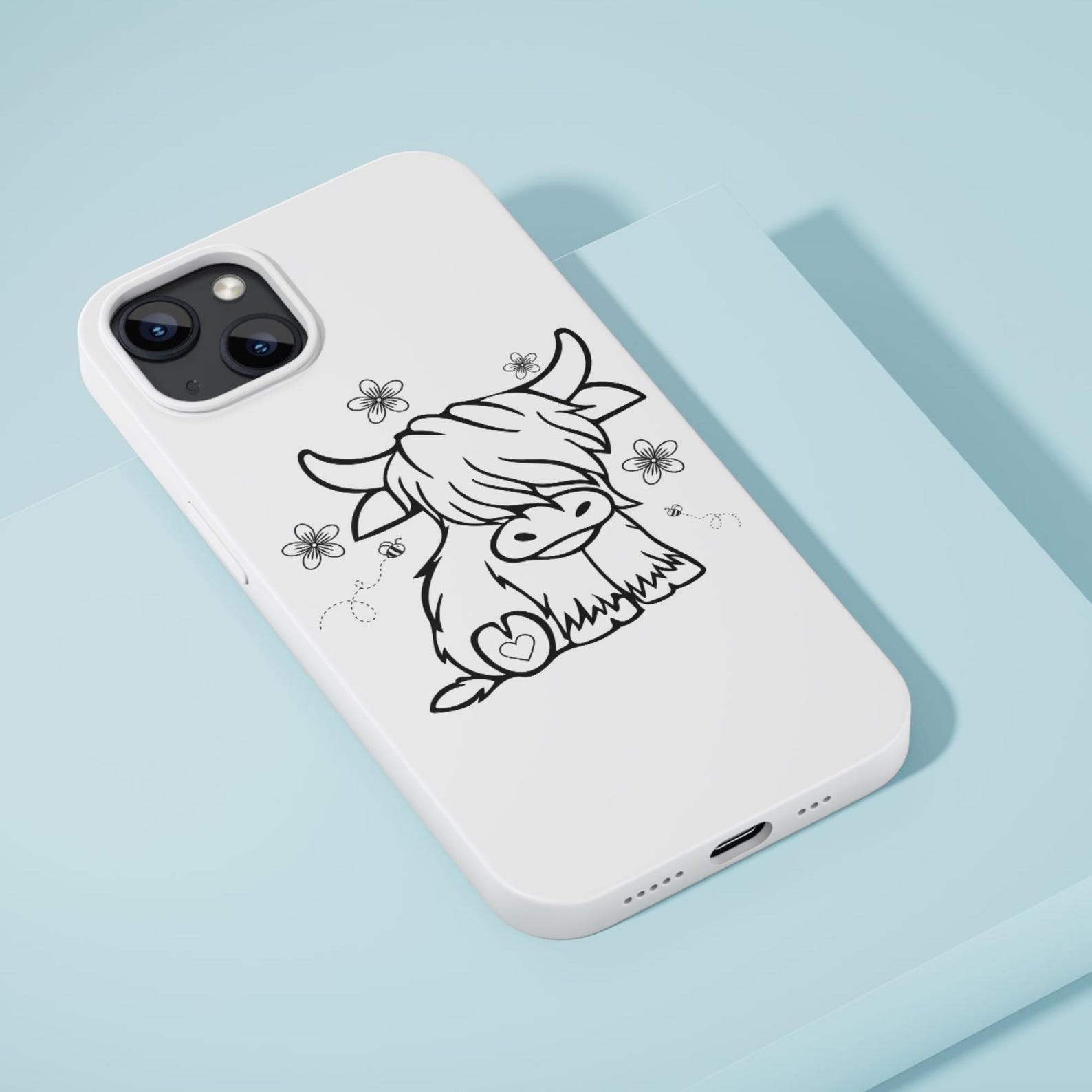 Highland Cow Digital Download | Cute Cow Digital Design | Fluffy Cow ...