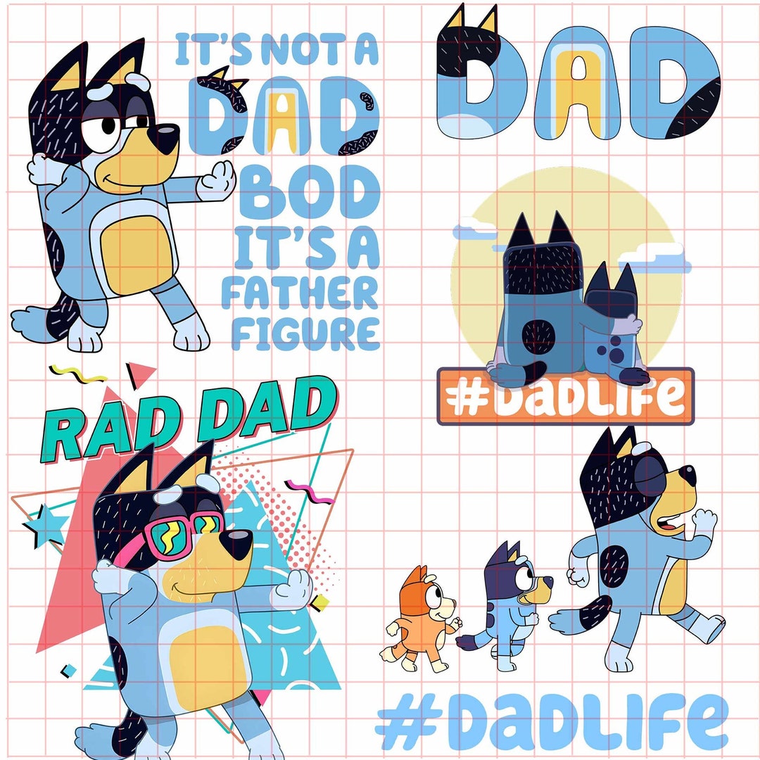 B L U E Y Dad Svg Png Bundle Cute Bluey Digital Dad Rad - Etsy Australia