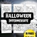 10 Halloween (intermediate) Coloring Pages - Kids Coloring Book ...