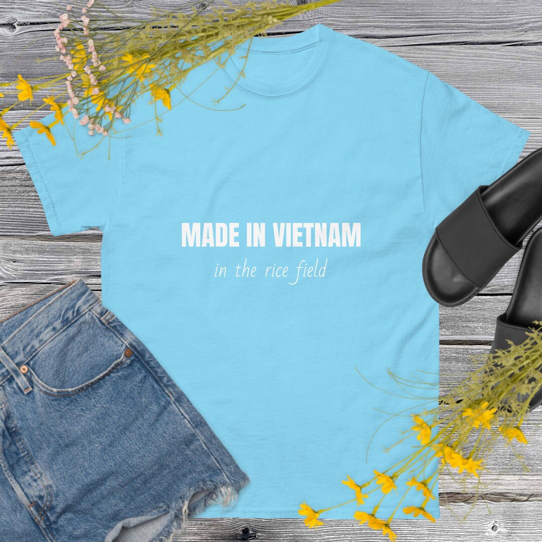 Men's Classic Tee Made in Vietnam in the Rice Field - Etsy