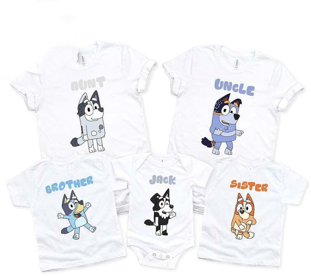 Personalized Bluey Family Shirt Bluey Birthday Party Shirt - Etsy
