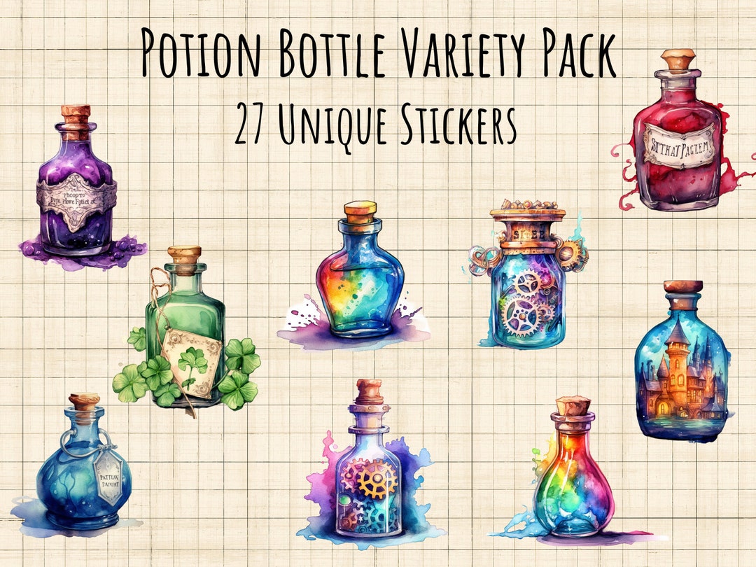 Potion Bottle Variety Pack Sticker Sheet Great for - Etsy