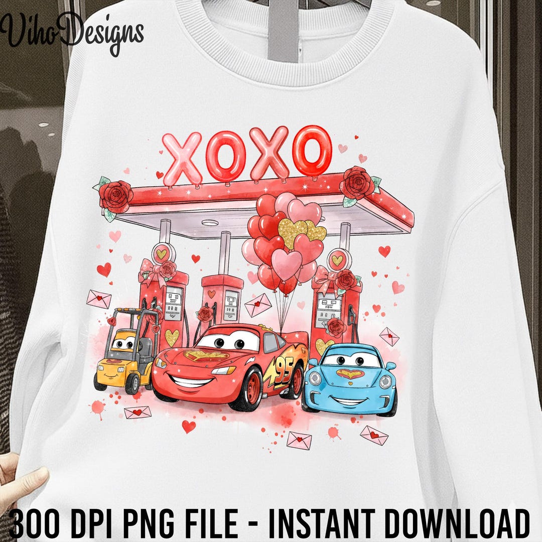 Valentine’s Day Cars PNG Lightning Mcqueen Love Design, Lightning Love ...