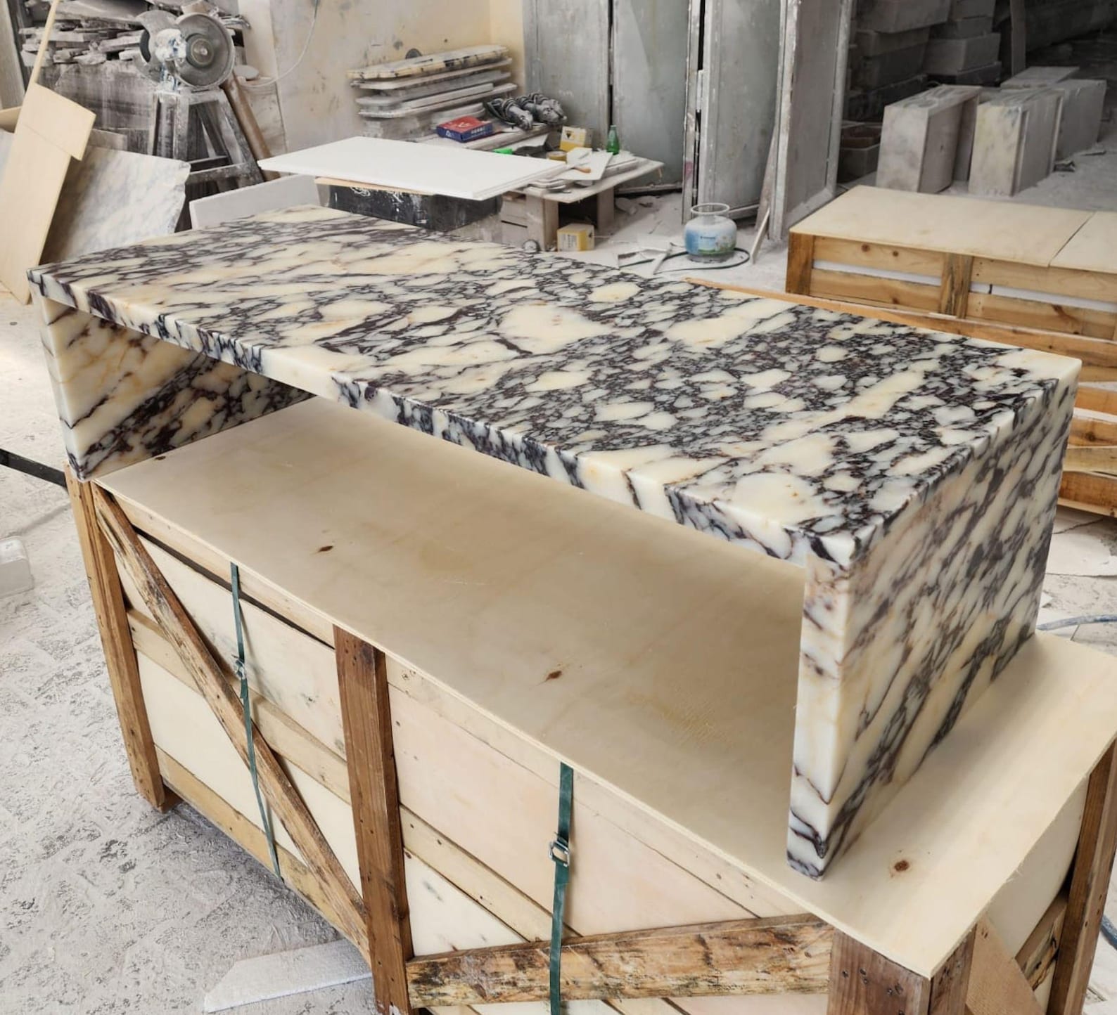 Calacatta Viola Marble Coffee Table, Tables, Modern Stone Coffe Table ...