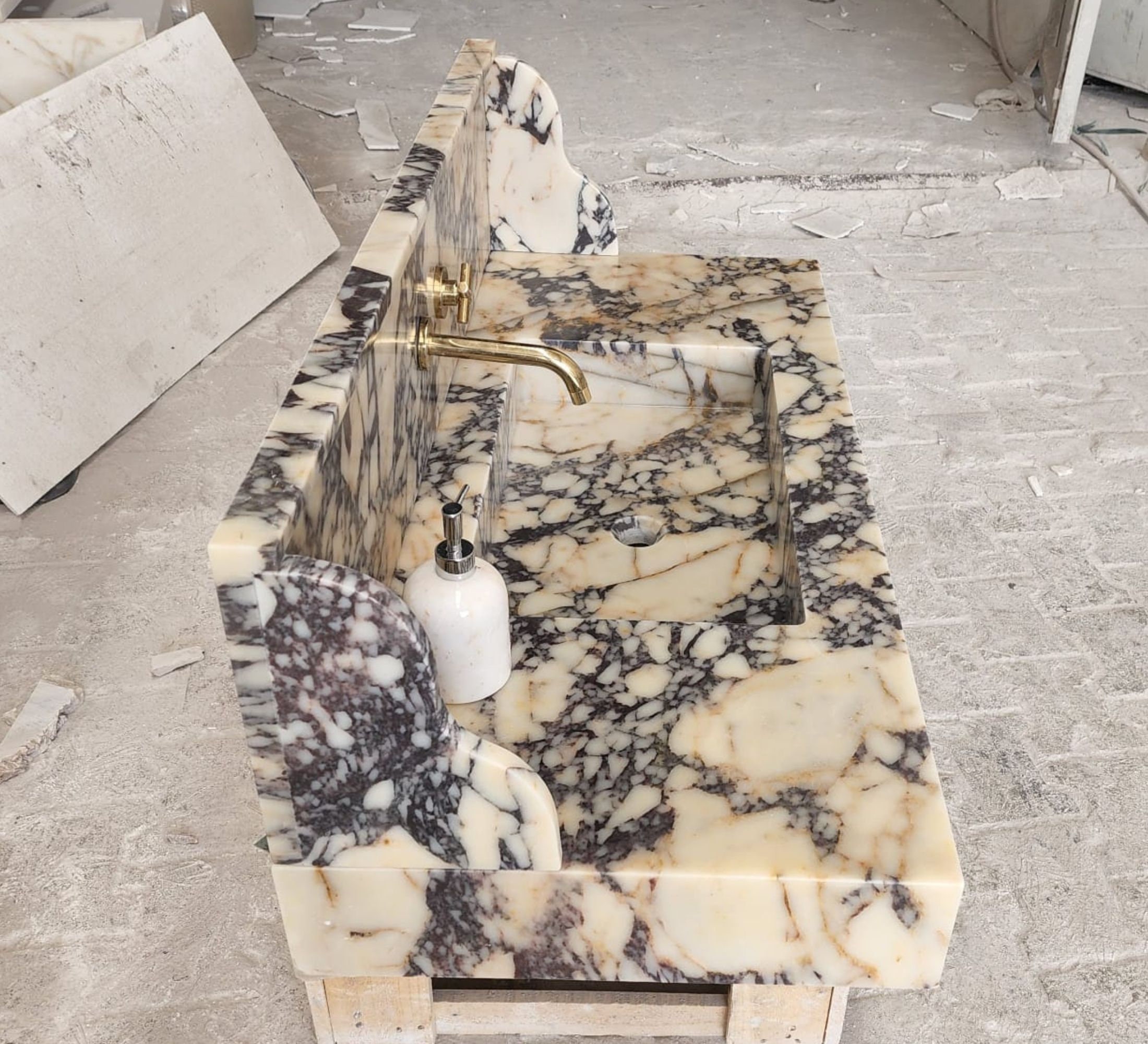 Calacatta Viola Marble Basin Hand Carved Basin Marble Basin - Etsy UK