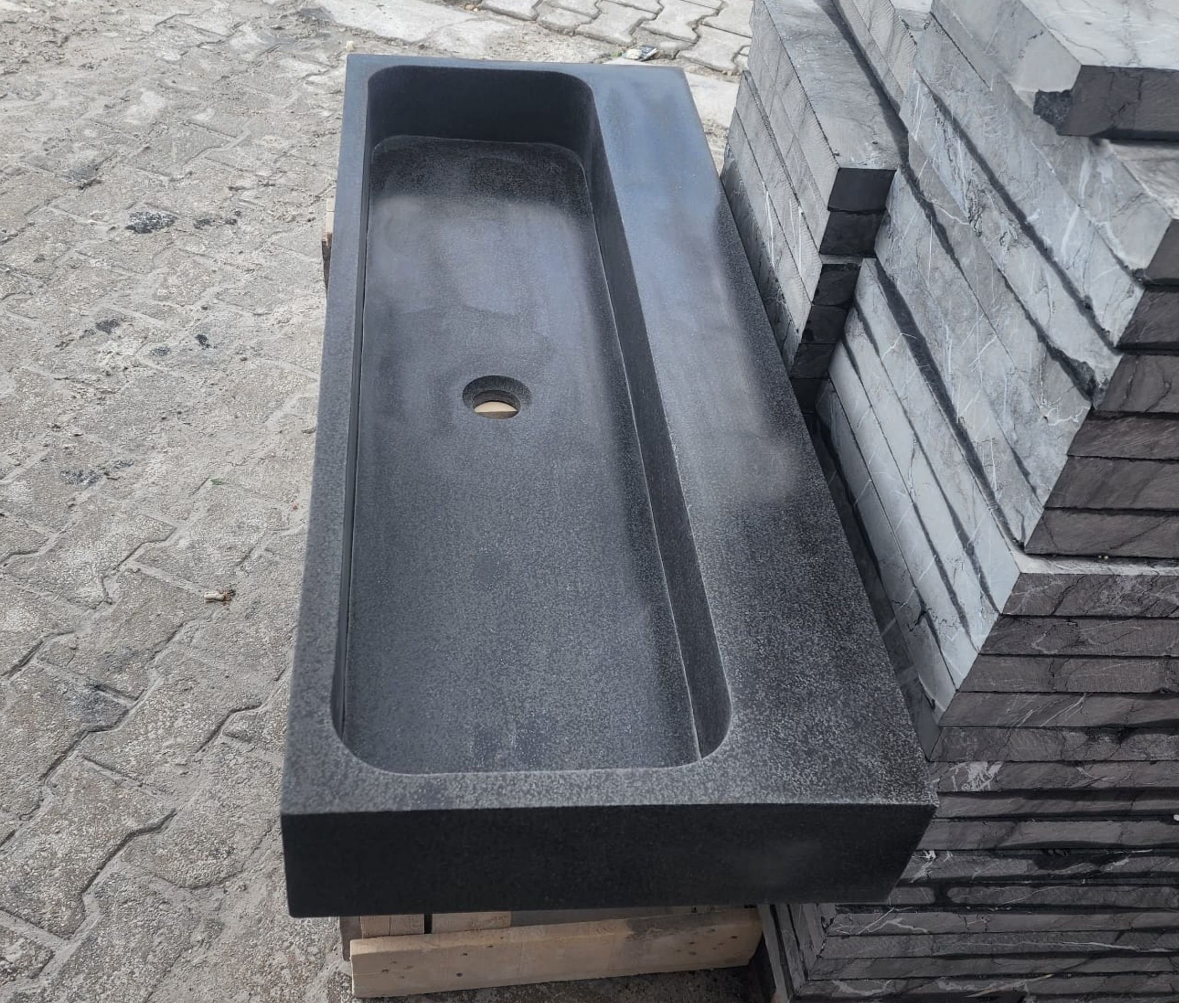Black Marble Sink, Black Basalt Stone Sink, Special Order Sink, Marble ...