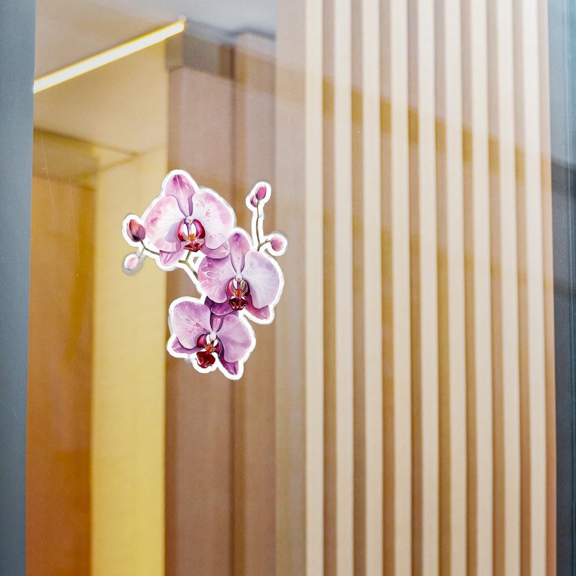 Orchid Vinyl Decal Flower Sticker Floral Sticker Flower - Etsy