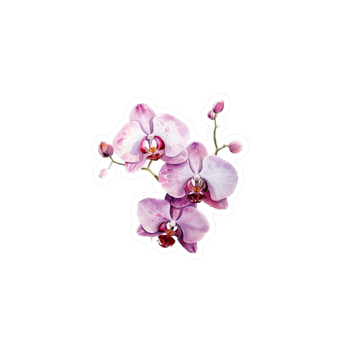 Orchid Vinyl Decal Flower Sticker Floral Sticker Flower - Etsy