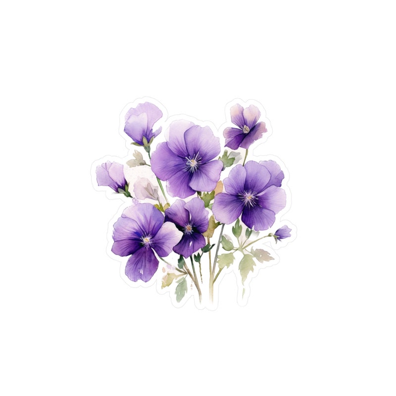 Violet Flower Decal - Etsy