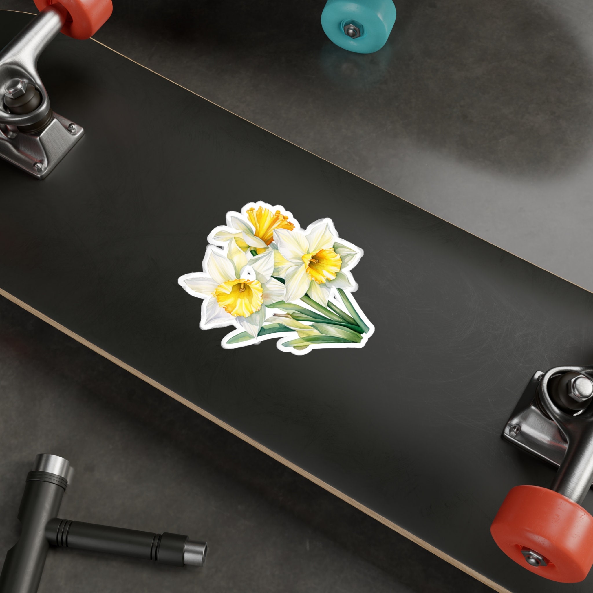 Daffodil Vinyl Decal, March Birth Month Flower Sticker, Floral Sticker ...