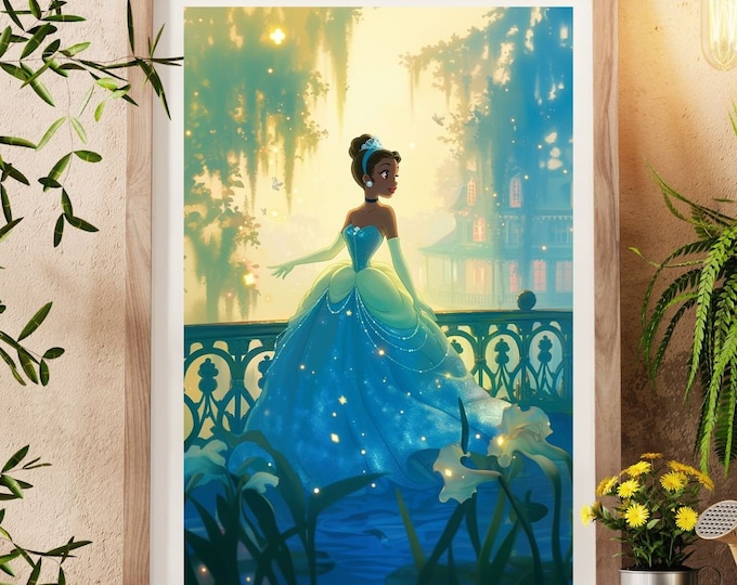 Princess Tiana Poster Pastel, Soft Girl Room Decor for Teens, Pastel ...
