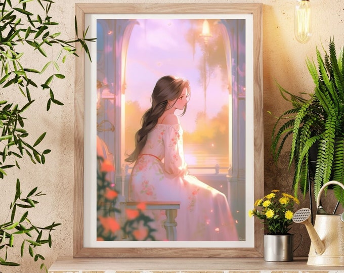 FF9 Princess Garnet Poster, Final Fantasy IX Wall Art, Final Fantasy 9 ...