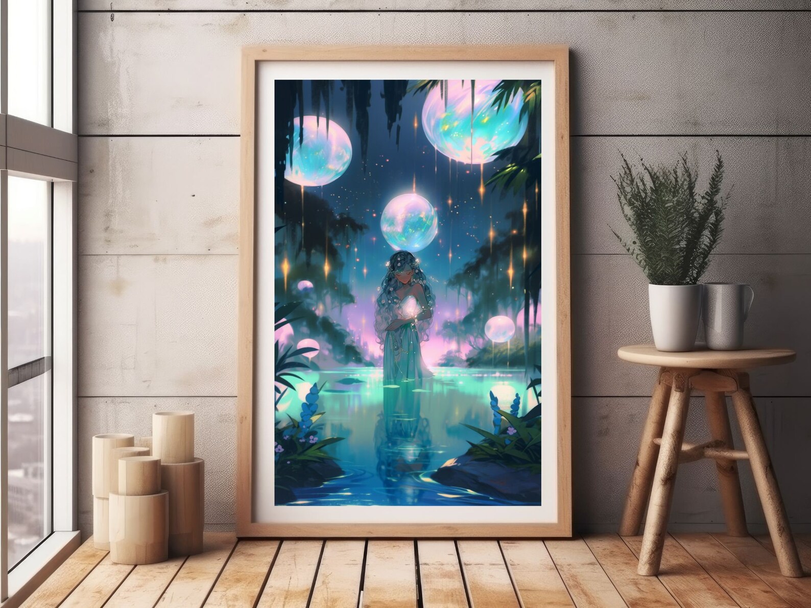 Moon Princess Pastel Poster, Soft Girl Room Decor for Teens, Pastel ...