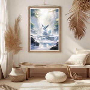 Pokemon Glaceon Illustration, Pokemon Art Print, Watercolor Pokemon ...