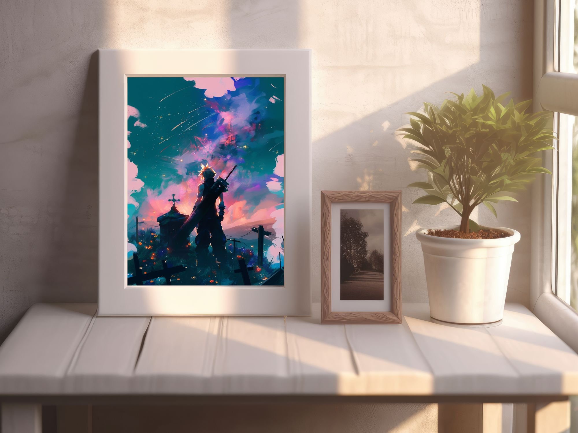 FF7 Cloud Poster, Final Fantasy VII Remake Cloud Art, Final Fantasy ...